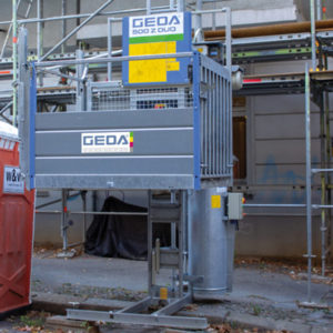GEDA Bauaufzug kaufen: Sicherer Materialtransport | GEDA online